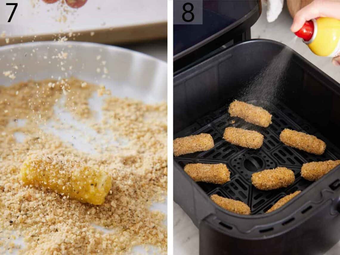 Air Fryer Mozzarella Sticks - Preppy Kitchen