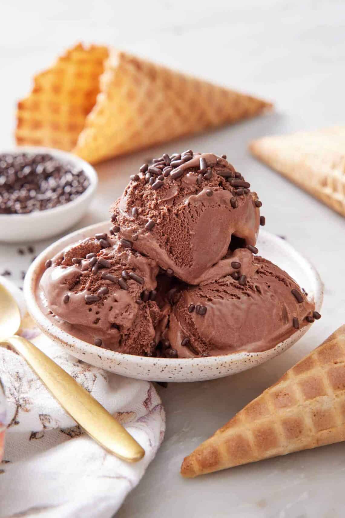 Homemade Chocolate Ice Cream - Preppy Kitchen