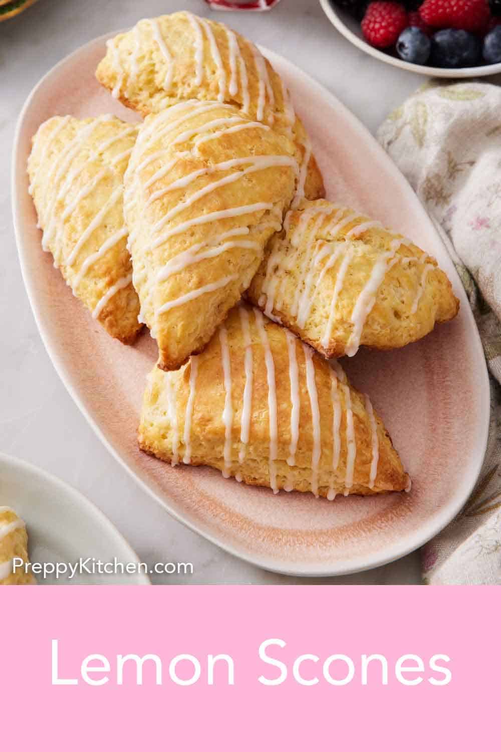 Glazed Lemon Scones - Preppy Kitchen
