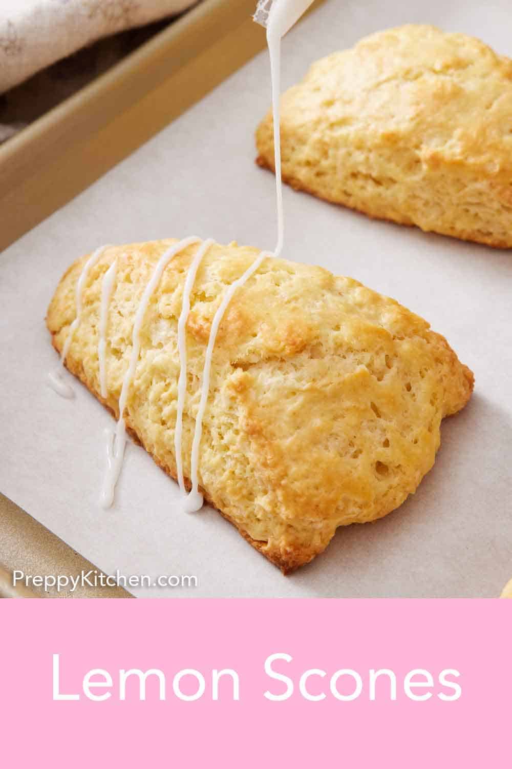 Glazed Lemon Scones - Preppy Kitchen