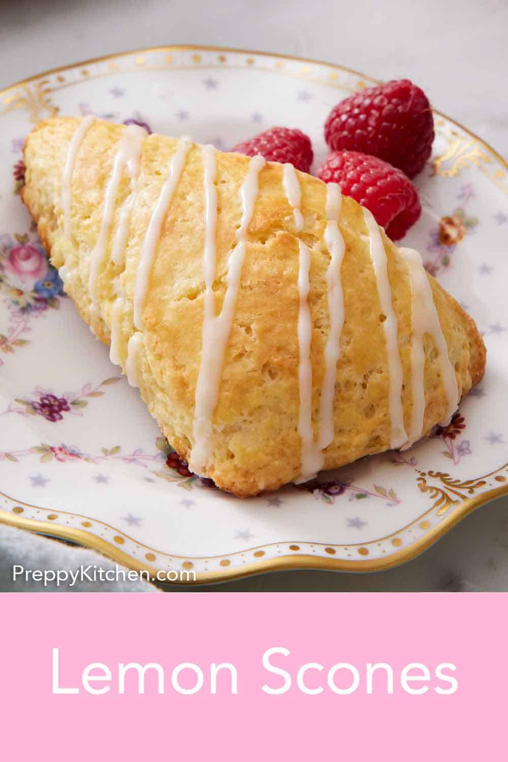 Glazed Lemon Scones - Preppy Kitchen