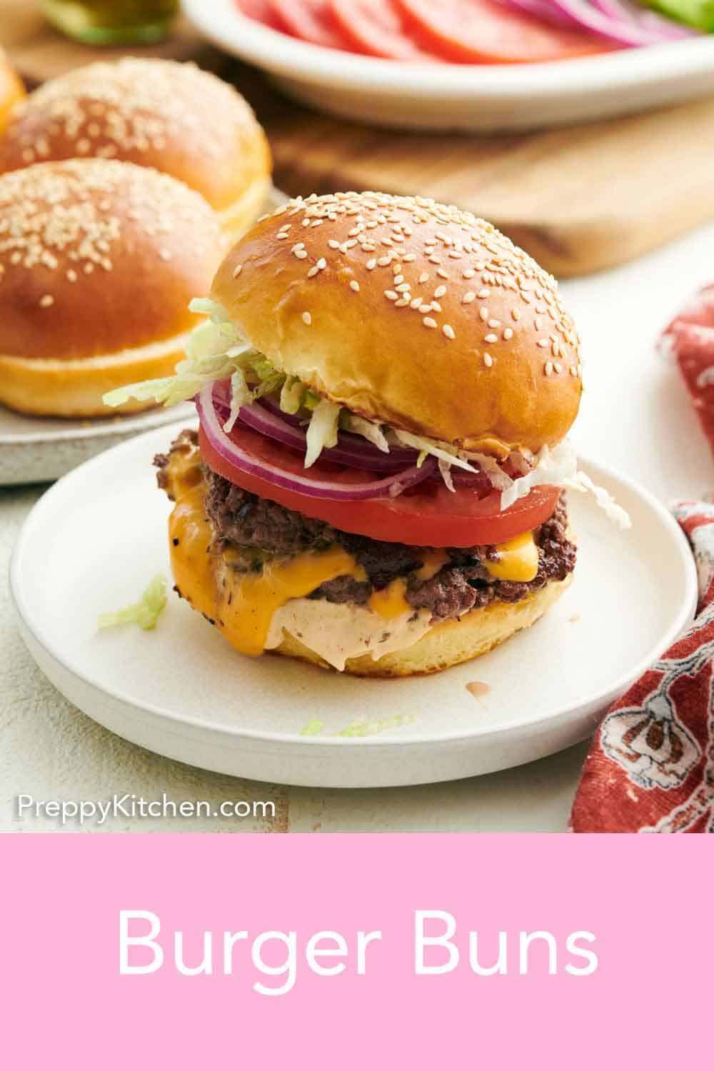 Homemade Hamburger Buns Recipe - Preppy Kitchen