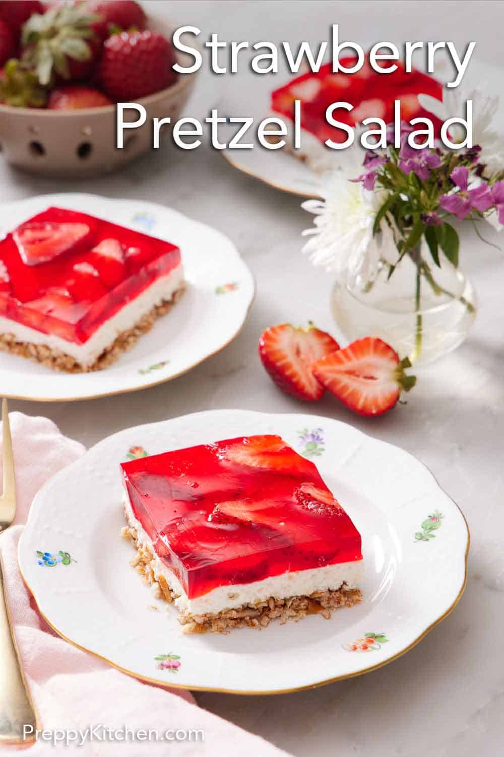Strawberry Pretzel Salad - Preppy Kitchen