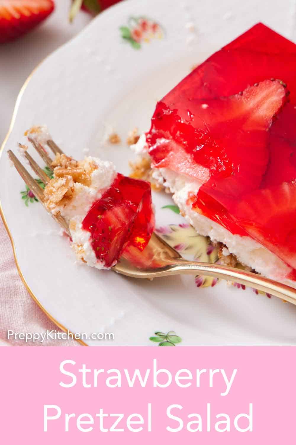 Strawberry Pretzel Salad - Preppy Kitchen
