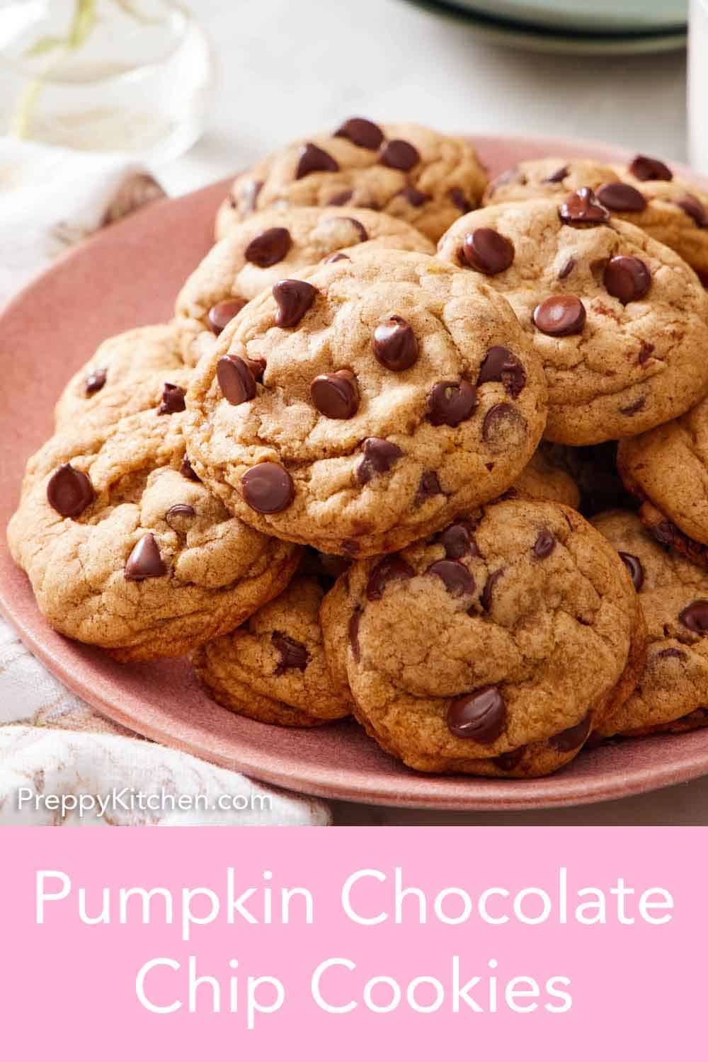 Pumpkin Chocolate Chip Cookies - Preppy Kitchen