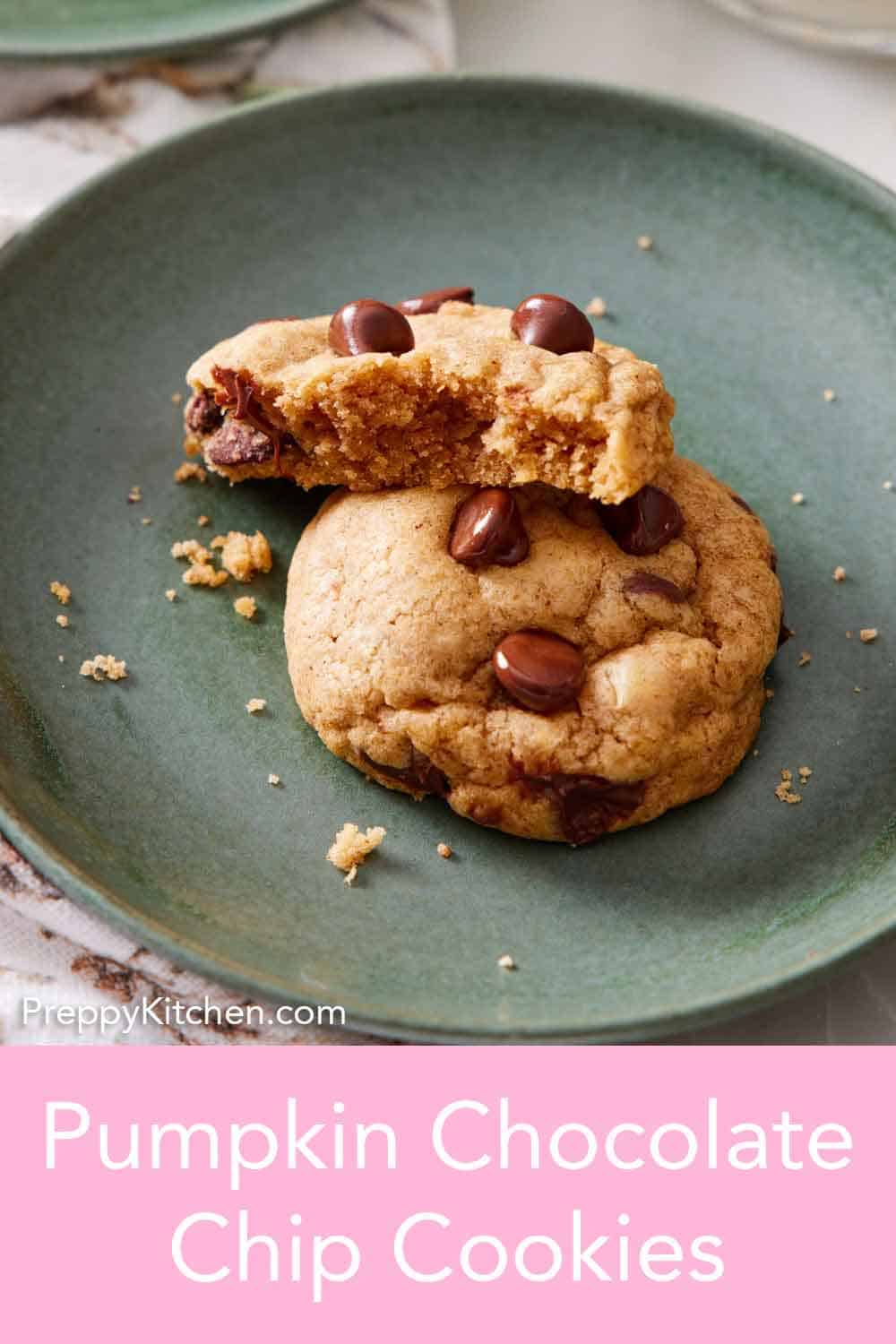 Pumpkin Chocolate Chip Cookies - Preppy Kitchen