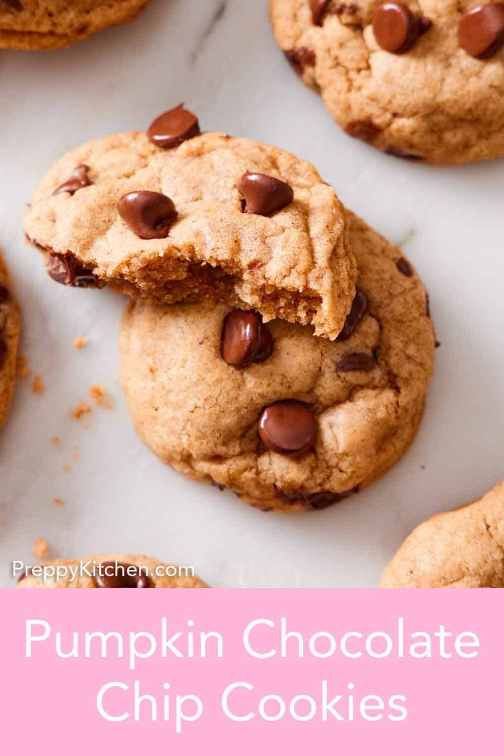 Pumpkin Chocolate Chip Cookies - Preppy Kitchen