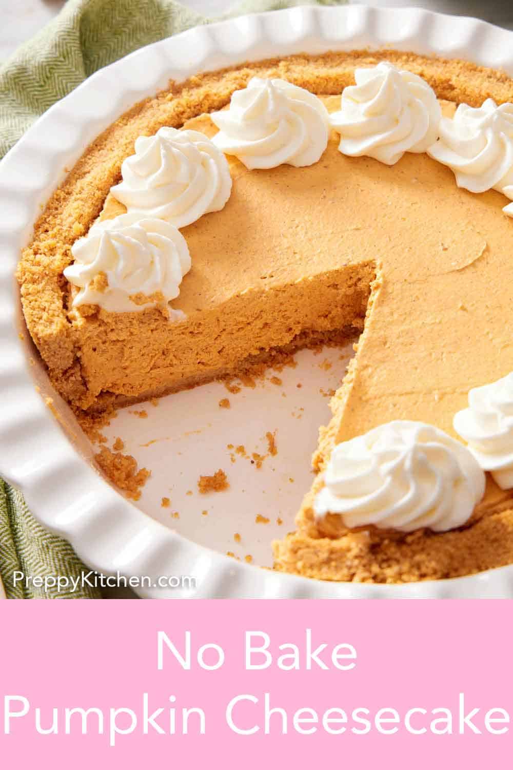 No Bake Pumpkin Cheesecake - Preppy Kitchen