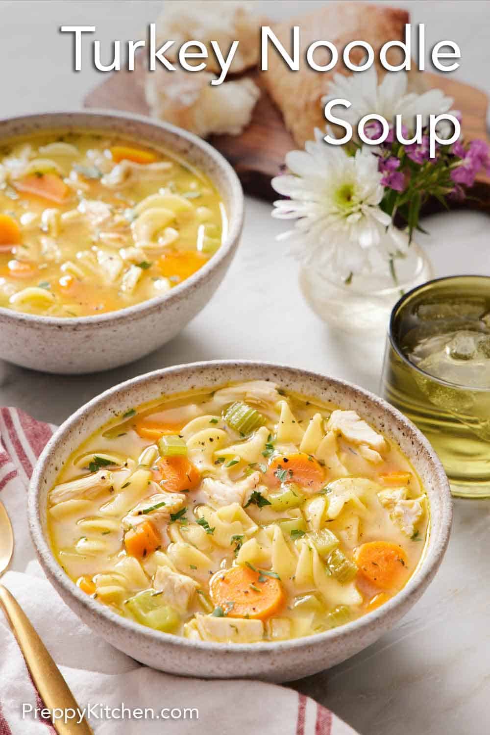 Turkey Noodle Soup Recipe - Preppy Kitchen
