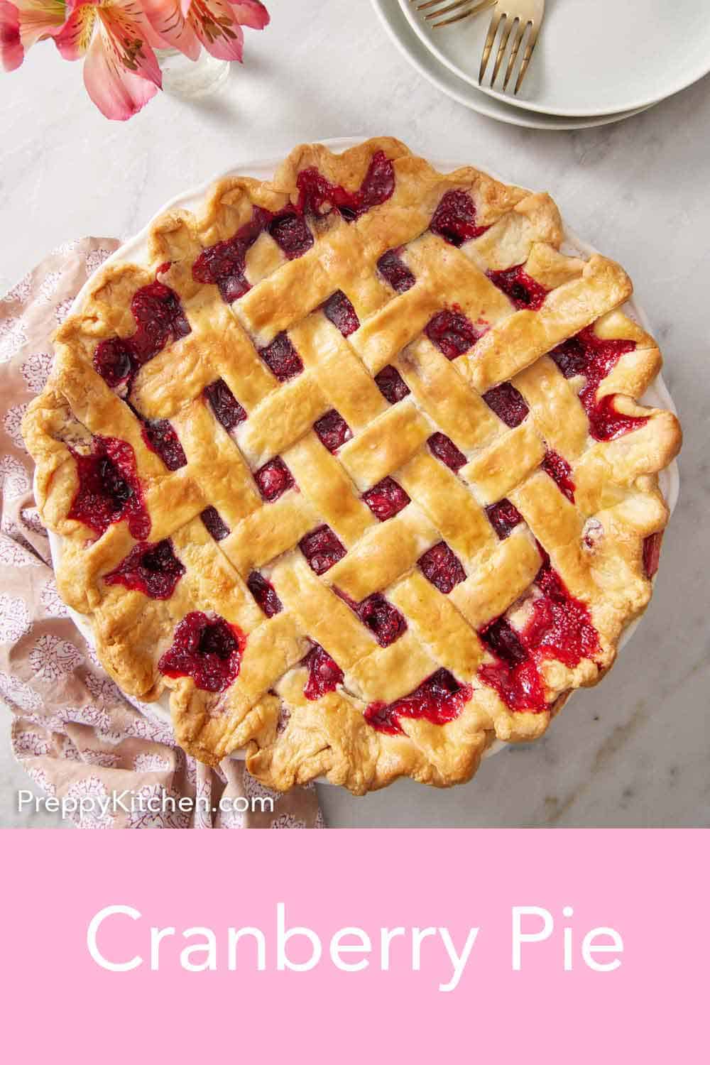 Cranberry Pie Recipe - Preppy Kitchen