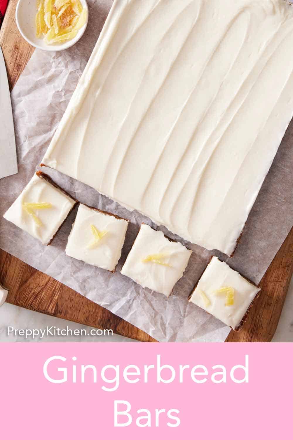 Soft Gingerbread Cookie Bars - Preppy Kitchen