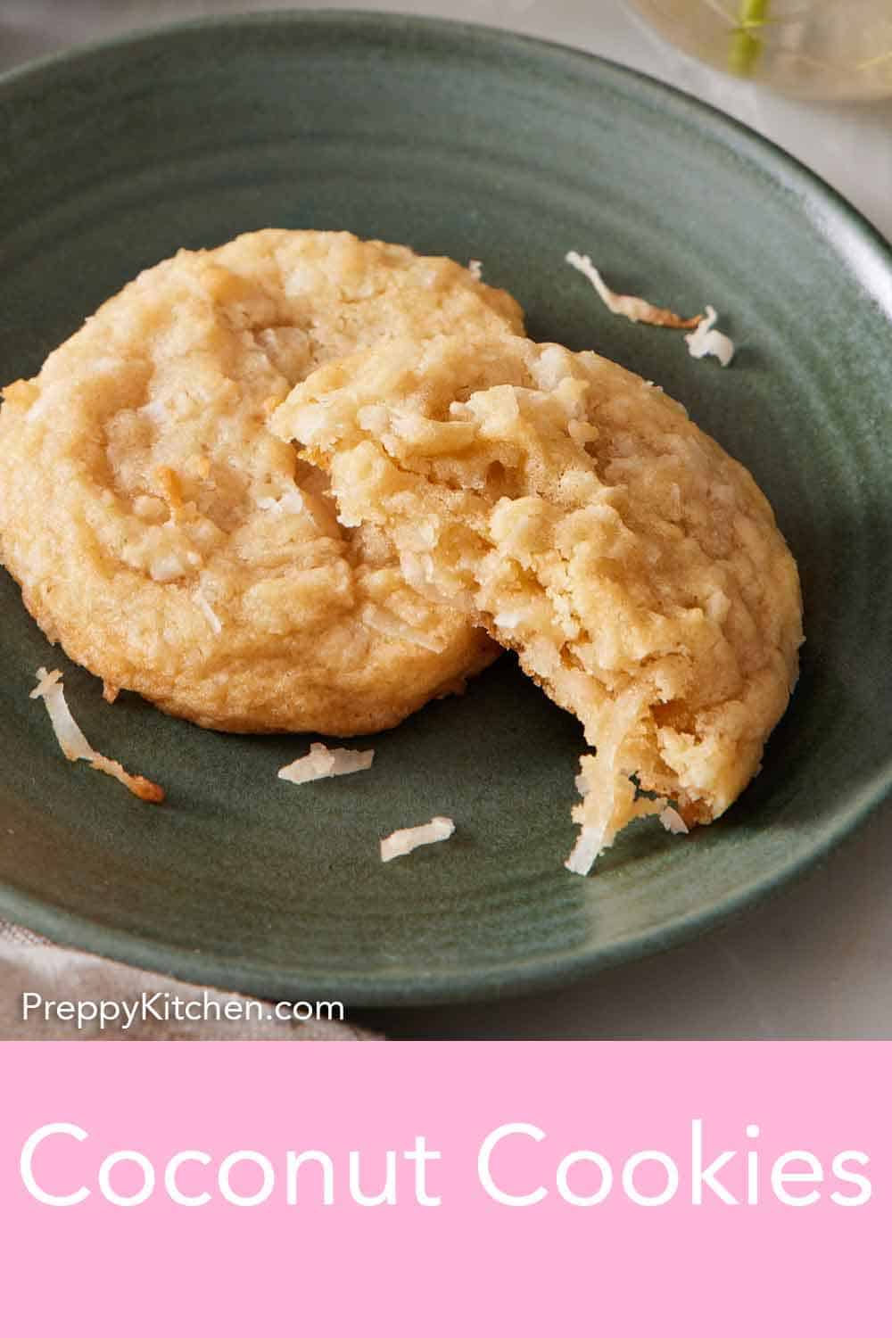 Chewy Coconut Cookies - Preppy Kitchen