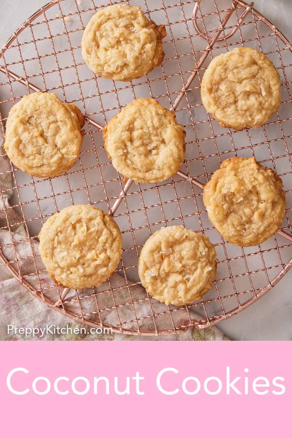 Chewy Coconut Cookies - Preppy Kitchen