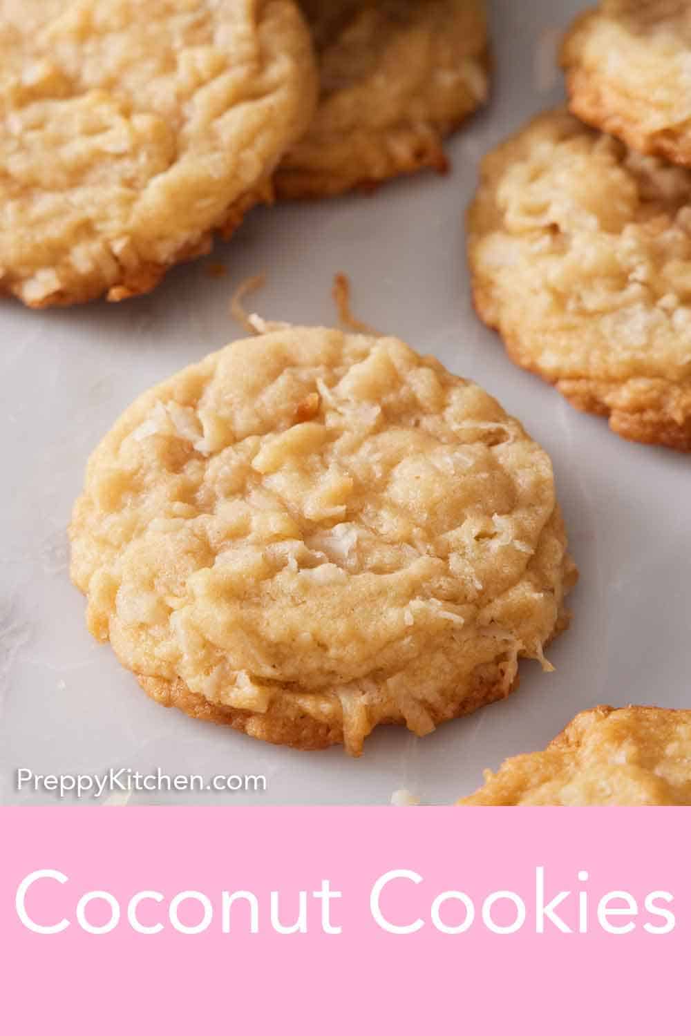 Chewy Coconut Cookies - Preppy Kitchen