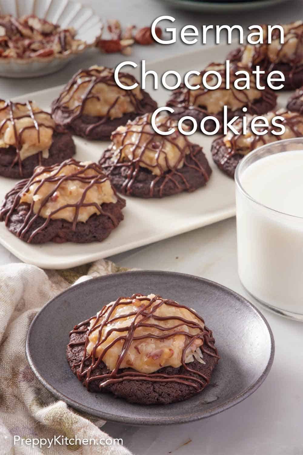German Chocolate Cookies Recipe - Preppy Kitchen