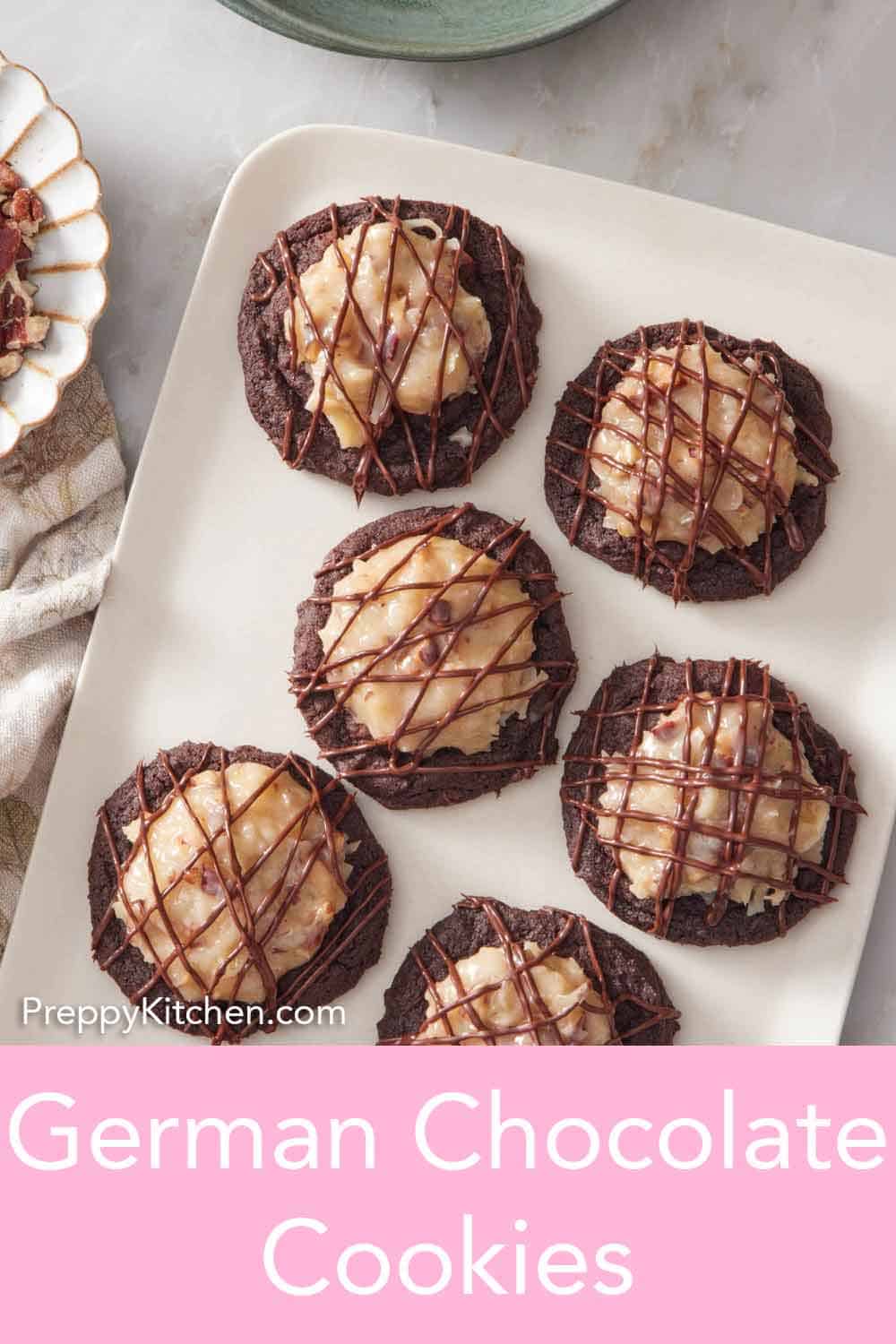 German Chocolate Cookies Recipe - Preppy Kitchen