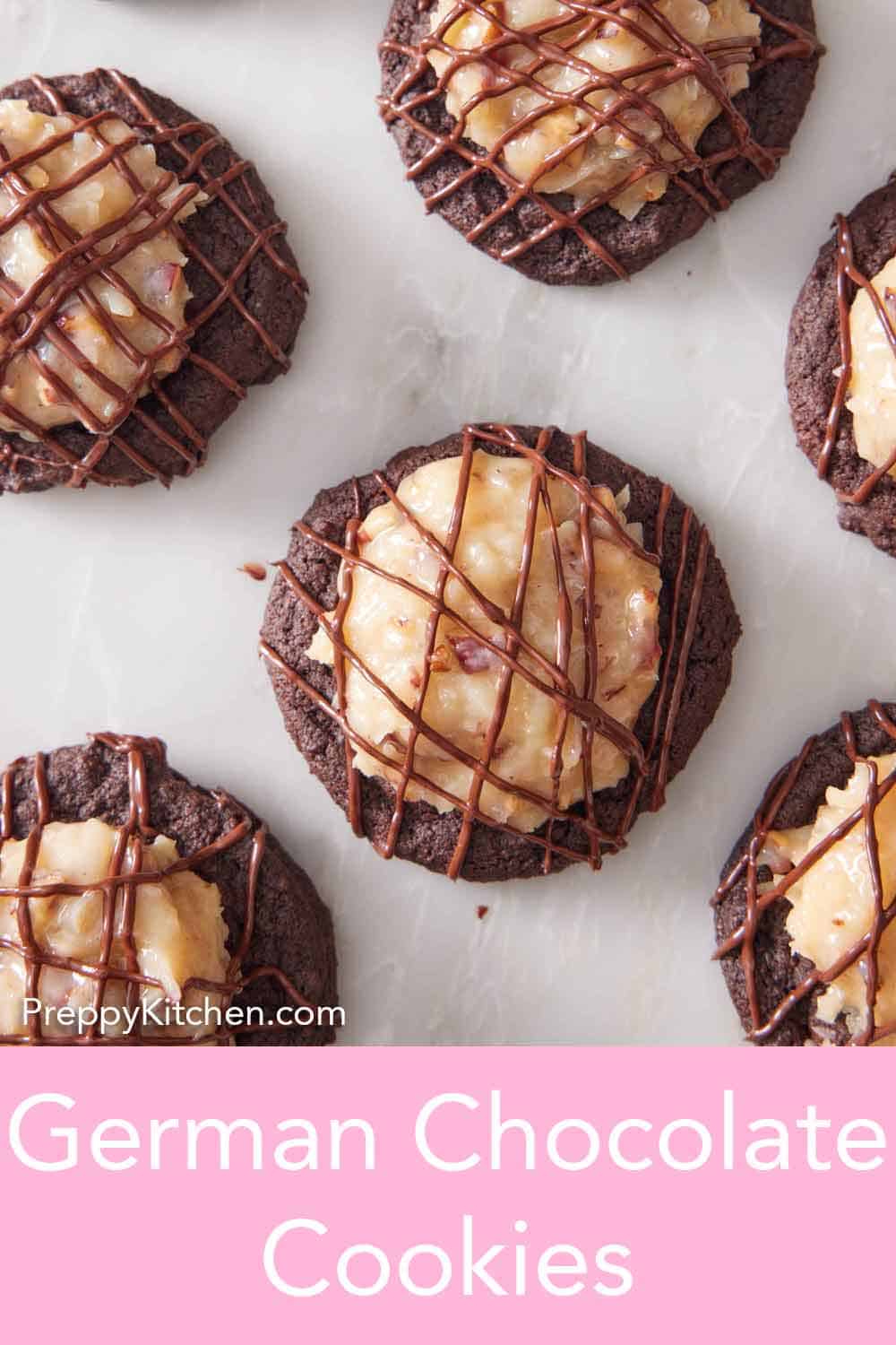 German Chocolate Cookies Recipe - Preppy Kitchen