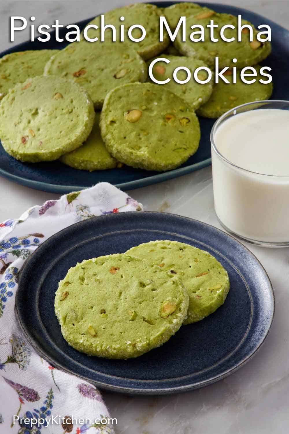 Pistachio Matcha Cookies Recipe - Preppy Kitchen