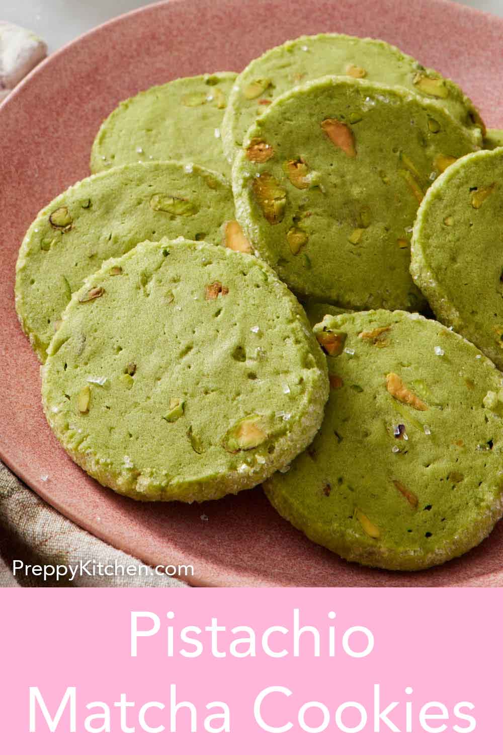 Pistachio Matcha Cookies Recipe - Preppy Kitchen