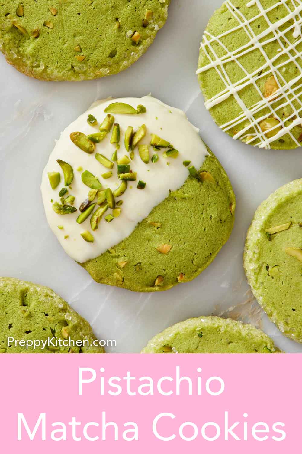Pistachio Matcha Cookies Recipe - Preppy Kitchen