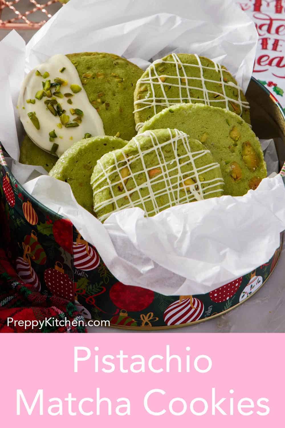 Pistachio Matcha Cookies Recipe - Preppy Kitchen