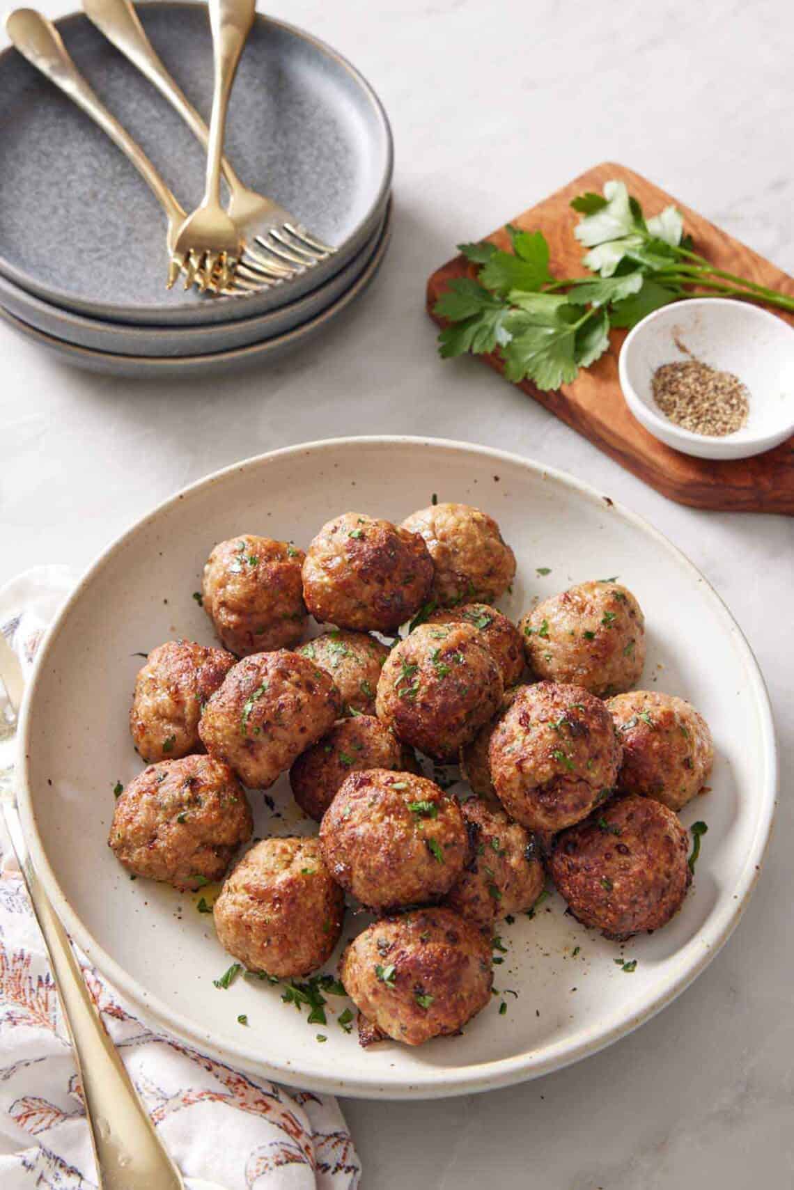 Air Fryer Turkey Meatballs - Preppy Kitchen