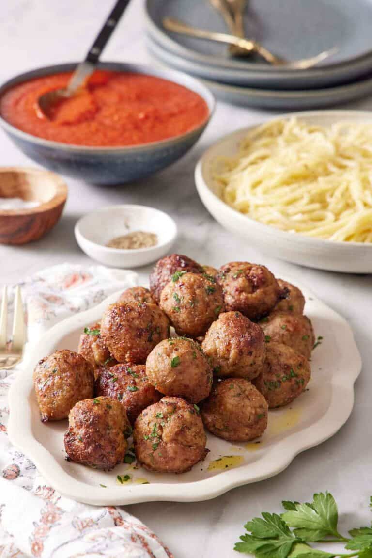 Air Fryer Turkey Meatballs - Preppy Kitchen