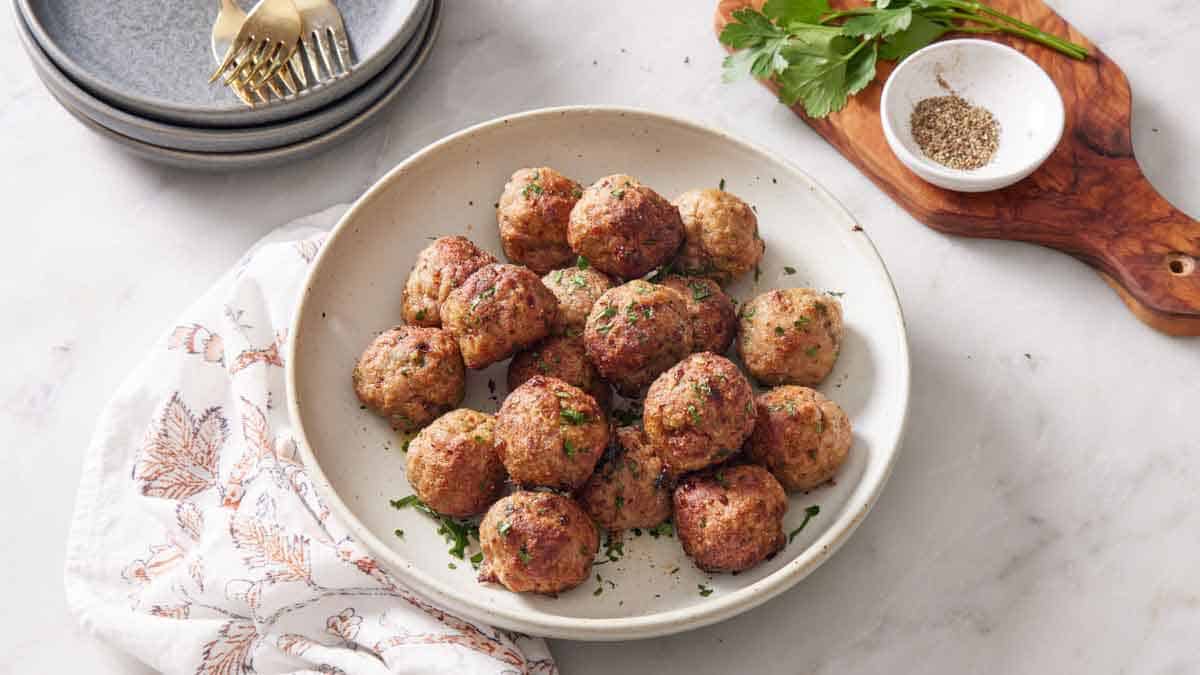 Air Fryer Turkey Meatballs - Preppy Kitchen