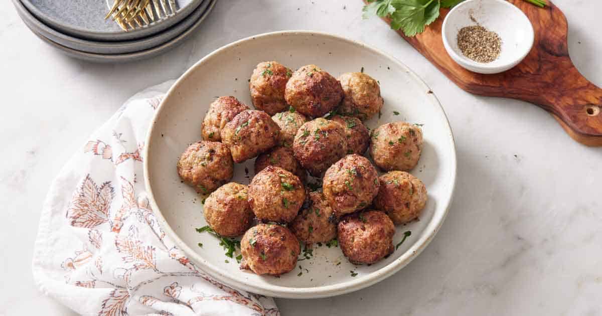 Air Fryer Turkey Meatballs - Preppy Kitchen