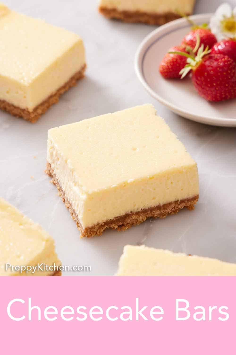 Cheesecake Bars Recipe - Preppy Kitchen