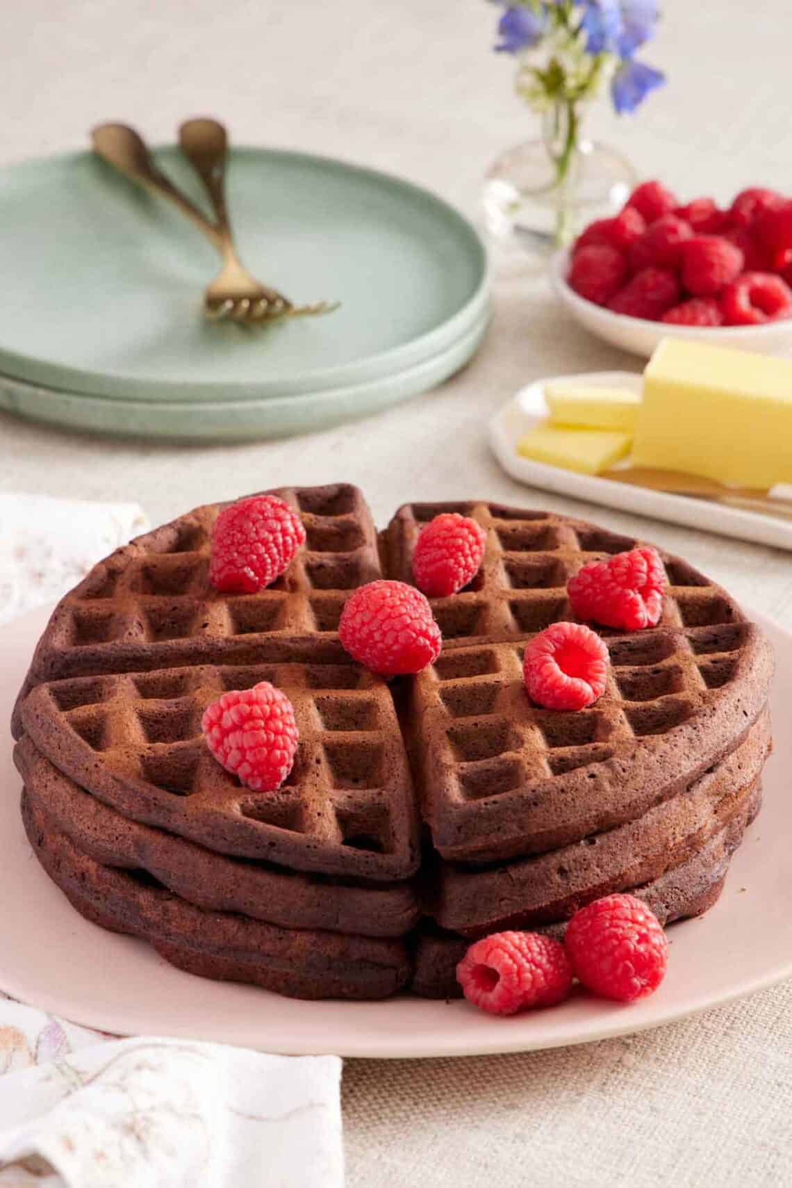 Chocolate Waffles Recipe - Preppy Kitchen