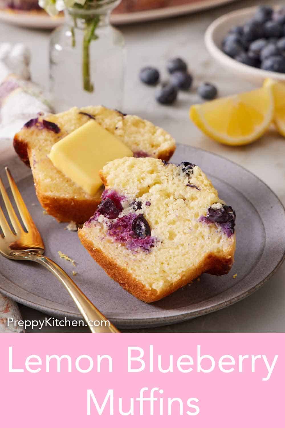 Lemon Blueberry Muffins Recipe - Preppy Kitchen