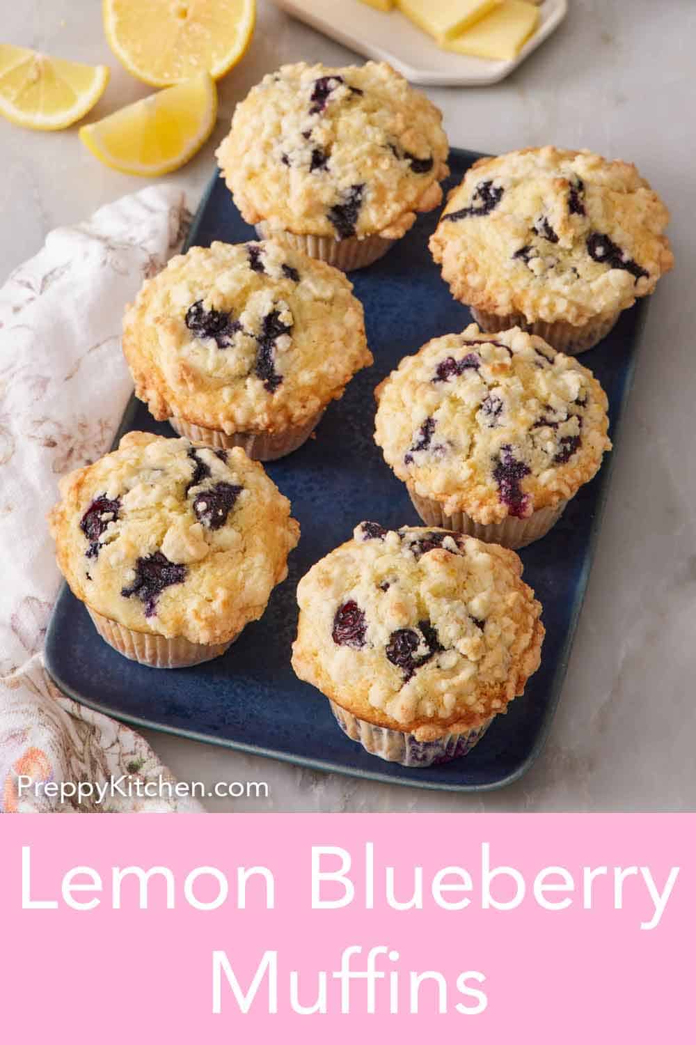 Lemon Blueberry Muffins Recipe - Preppy Kitchen