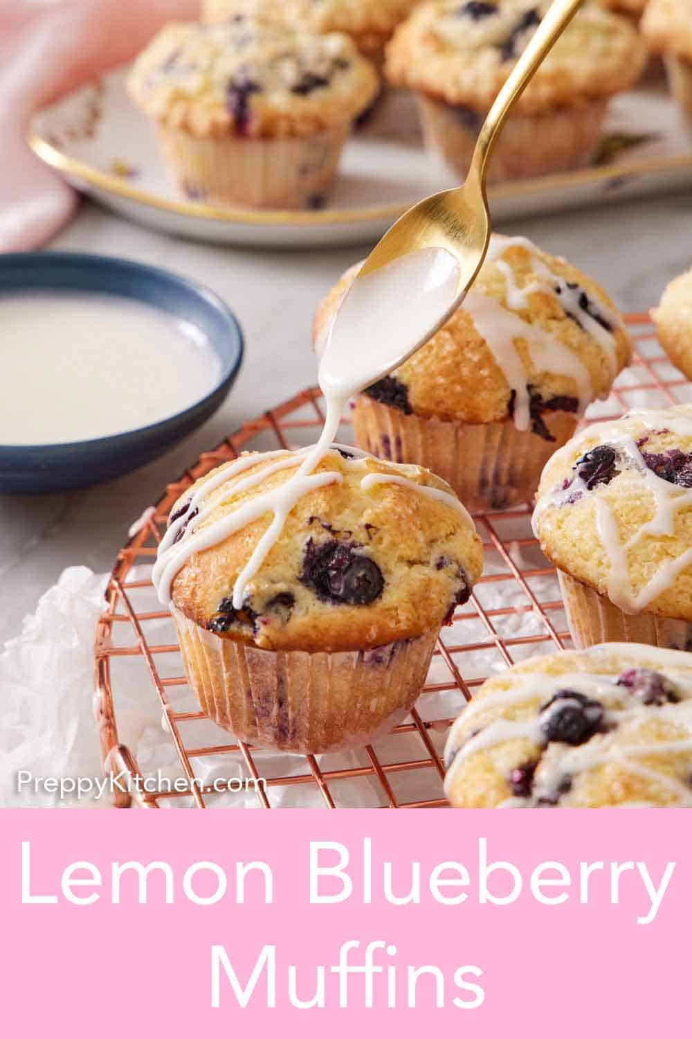 Lemon Blueberry Muffins Recipe - Preppy Kitchen