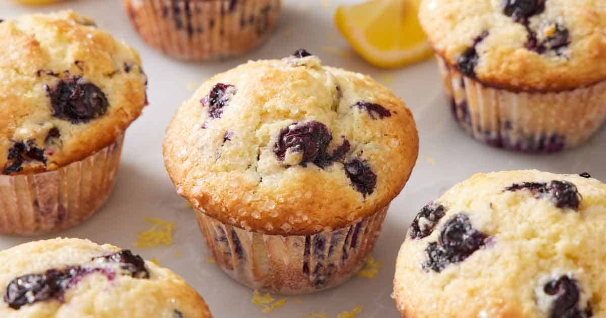 Lemon Blueberry Muffins Recipe - Preppy Kitchen