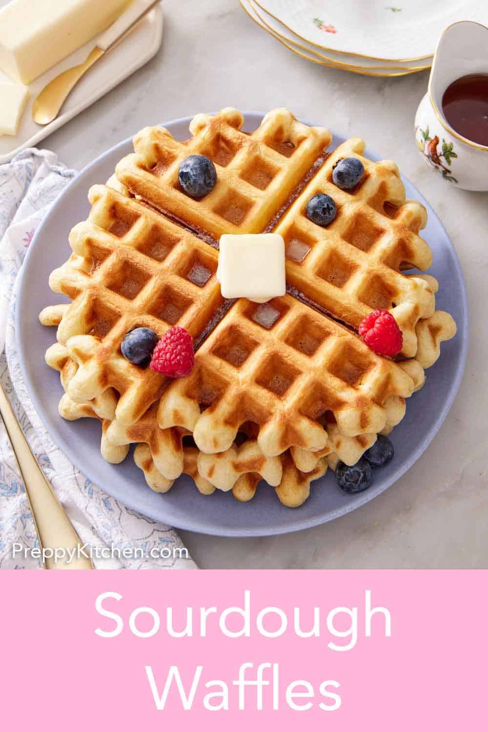 Sourdough Waffles Recipe - Preppy Kitchen