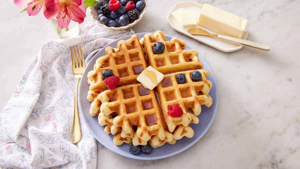 Sourdough Waffles Recipe - Preppy Kitchen