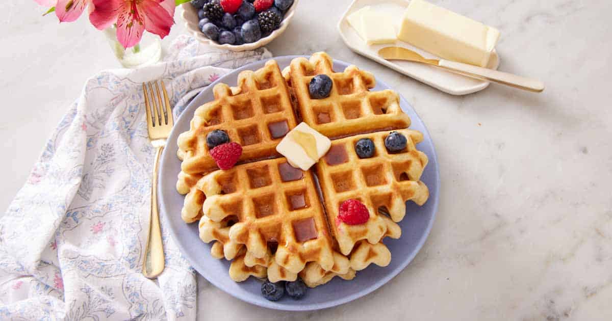 Sourdough Waffles Recipe - Preppy Kitchen