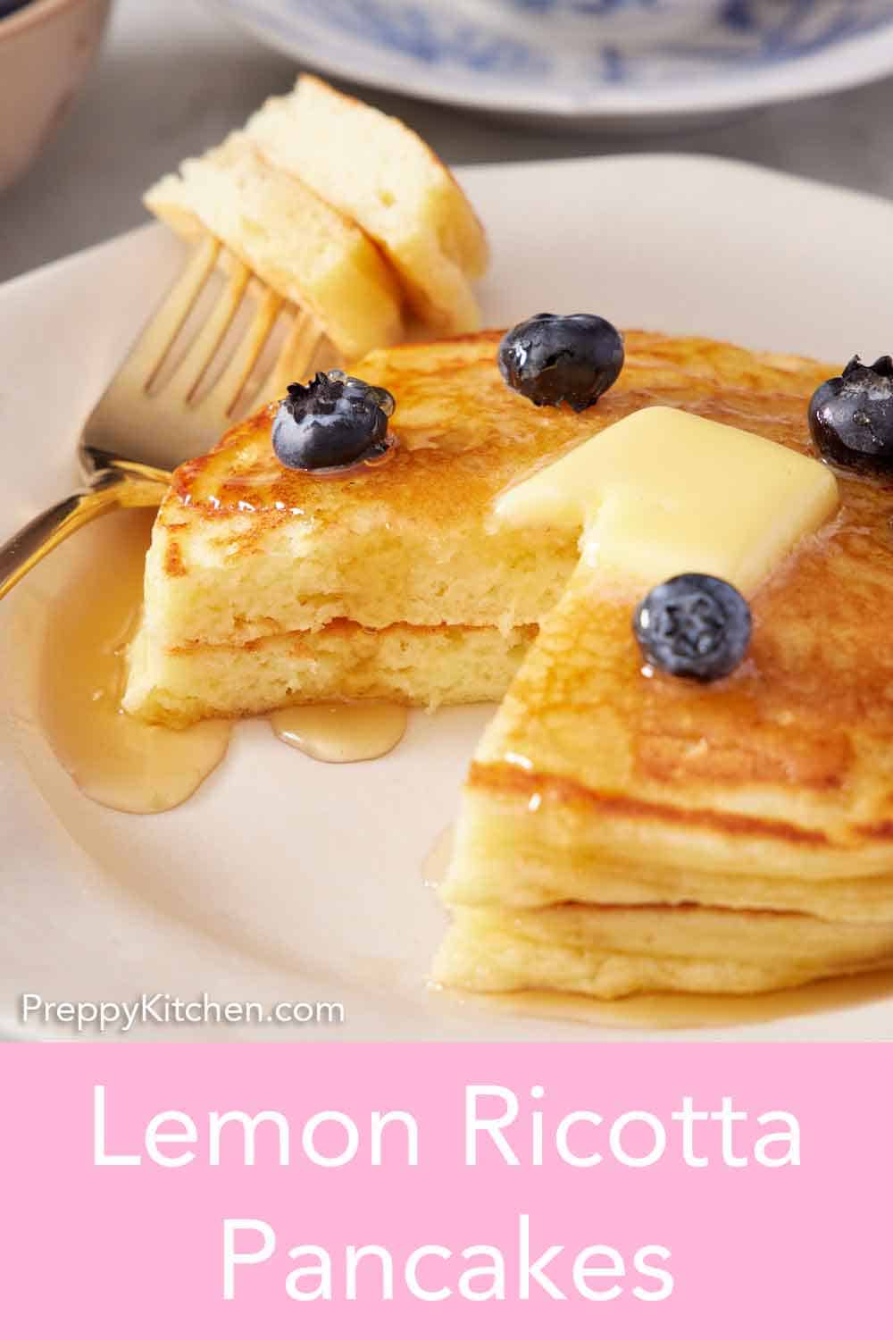 Lemon Ricotta Pancakes Recipe - Preppy Kitchen
