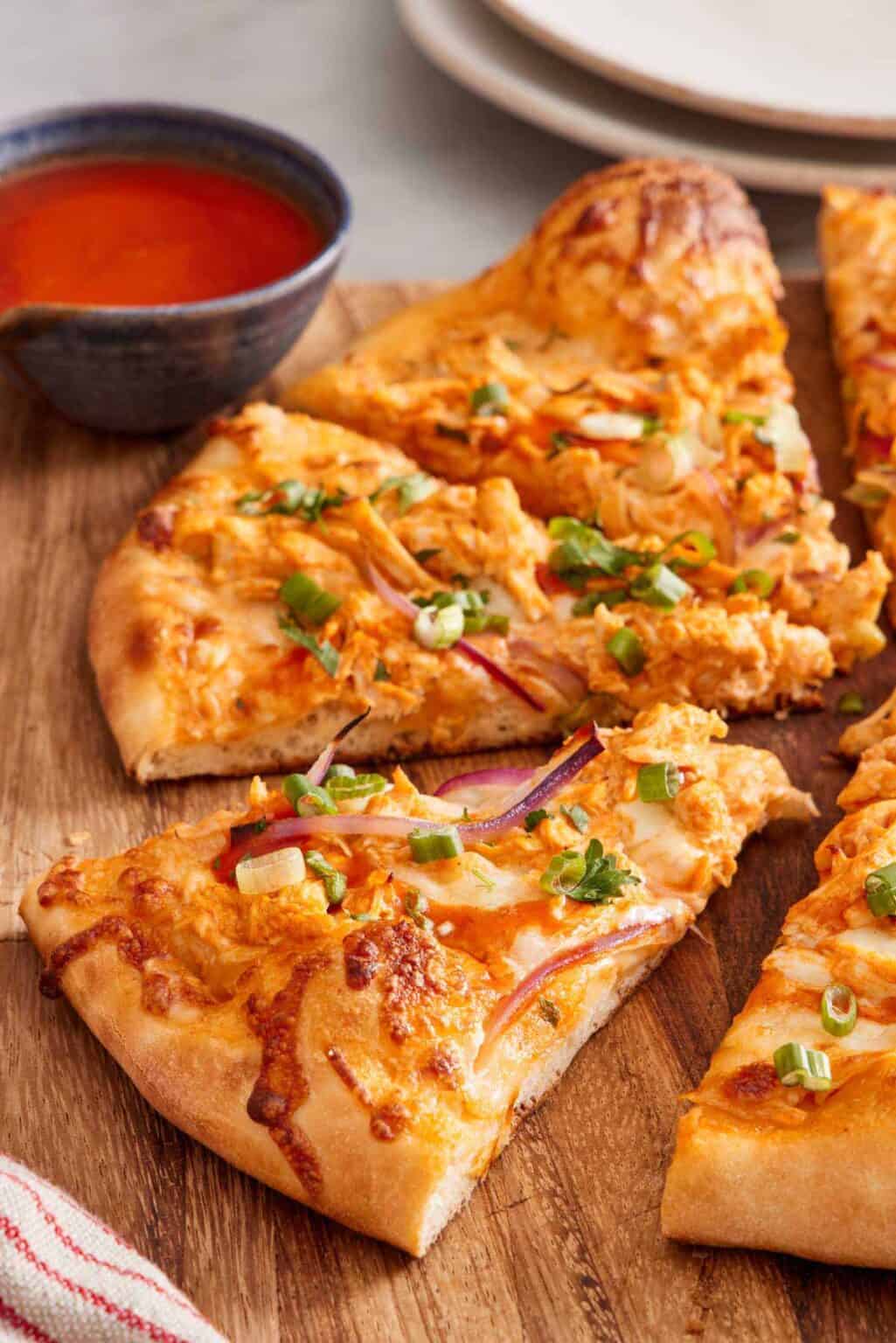 Buffalo Chicken Pizza Recipe - Preppy Kitchen