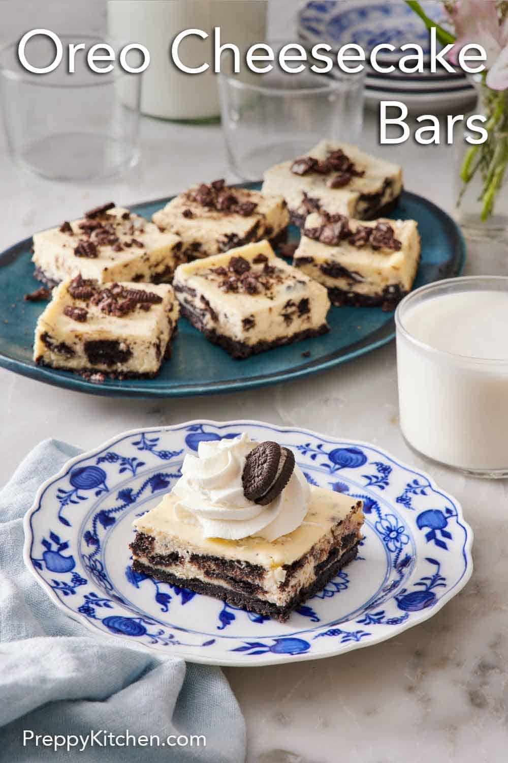 Oreo Cheesecake Bars - Preppy Kitchen