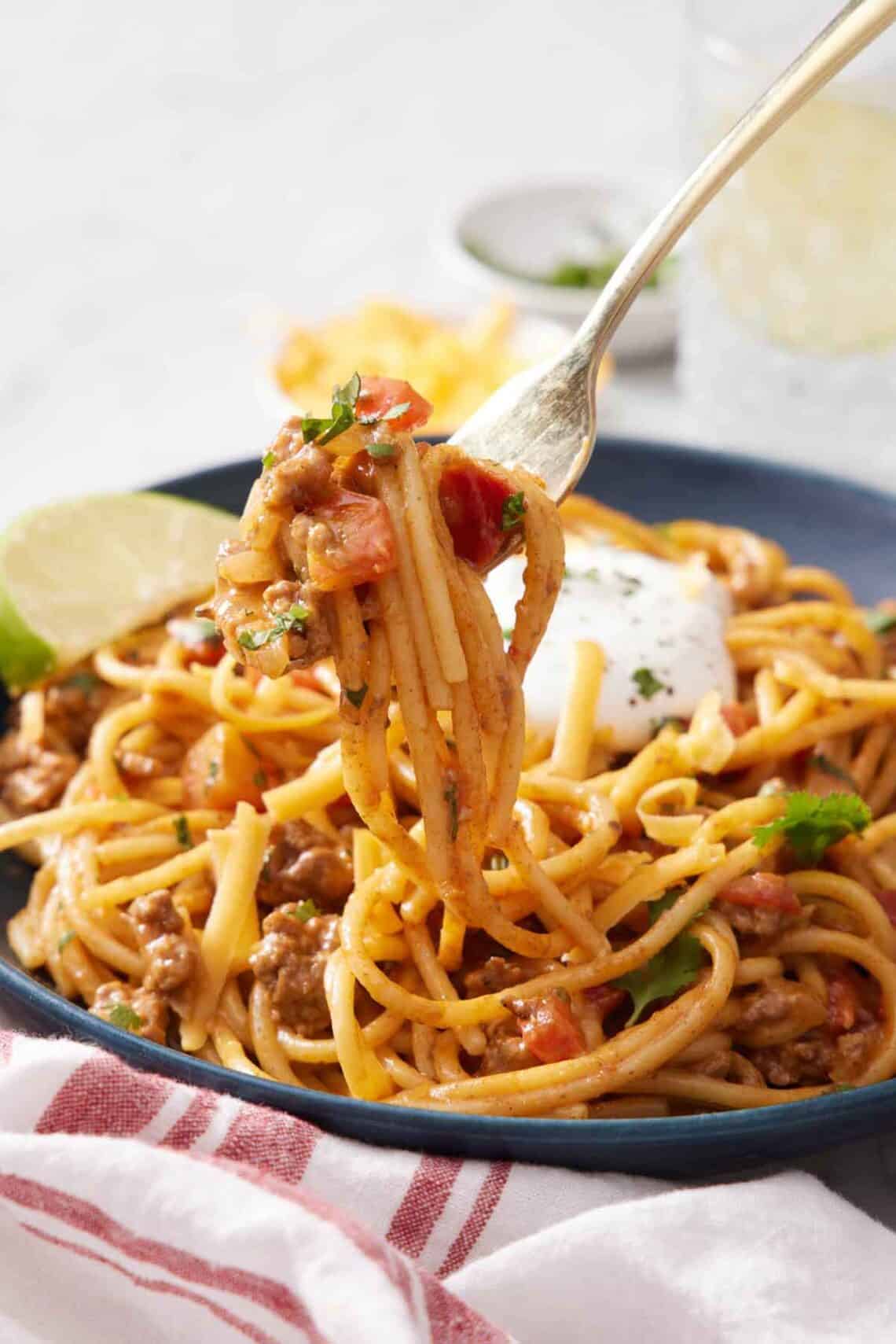 Taco Spaghetti Recipe - Preppy Kitchen