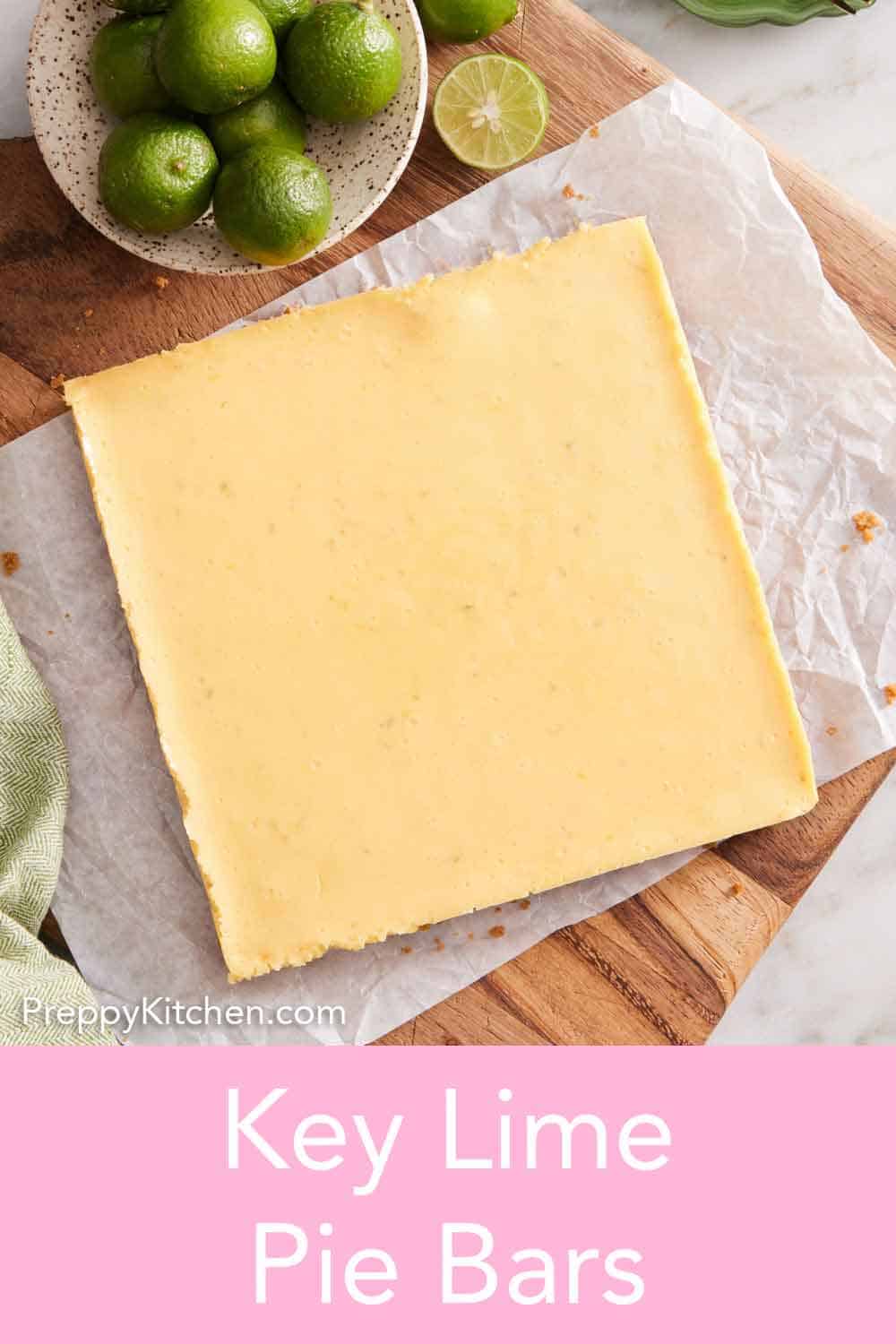 Easy Key Lime Pie Bars - Preppy Kitchen