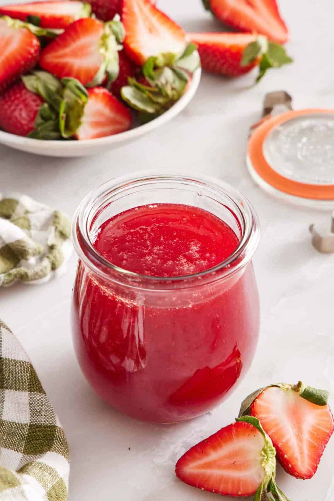 Simple Strawberry Syrup Recipe - Preppy Kitchen
