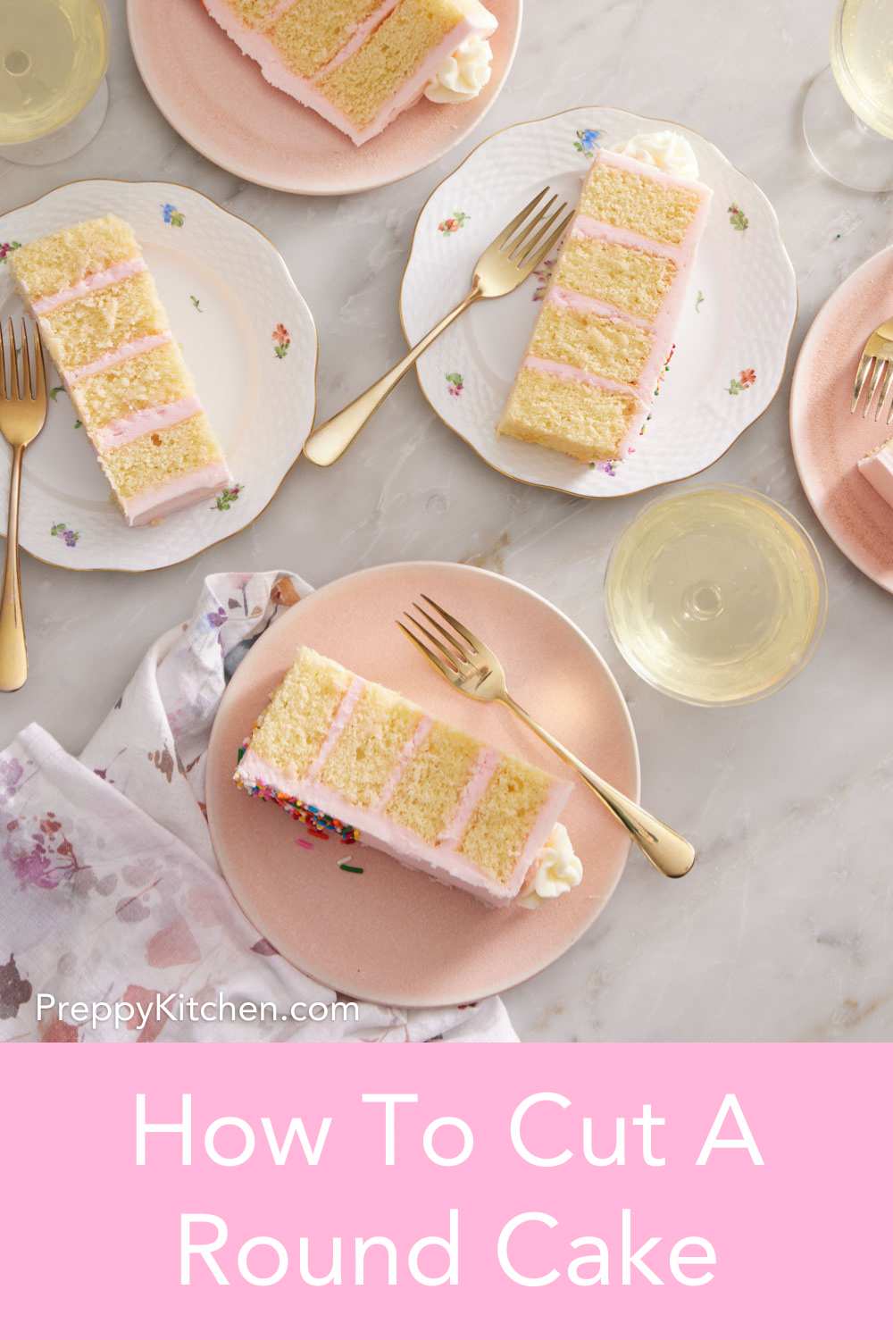 How To Cut A Round Cake - Preppy Kitchen