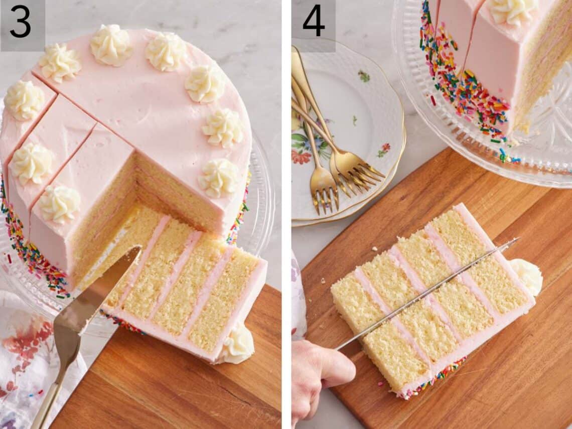 How To Cut A Round Cake - Preppy Kitchen
