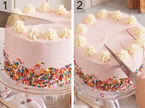 How To Cut A Round Cake - Preppy Kitchen