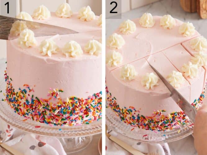 How To Cut A Round Cake - Preppy Kitchen