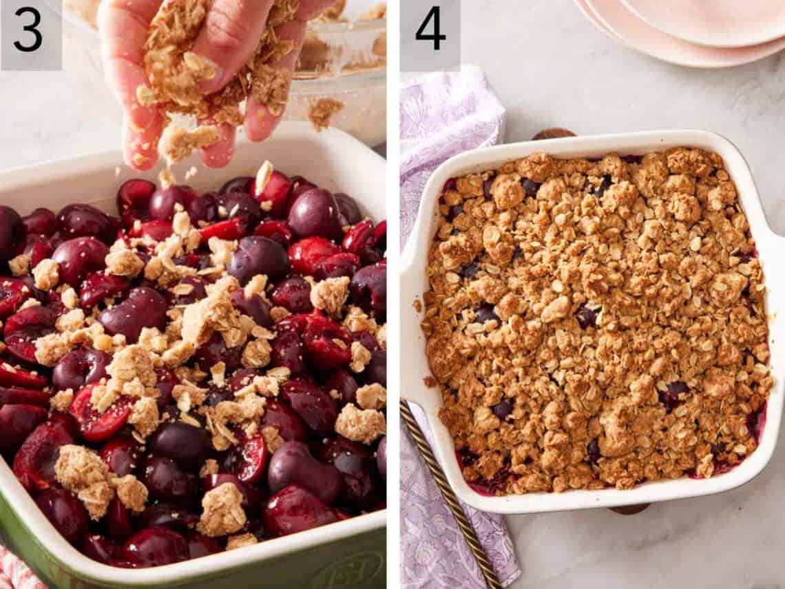 Fresh Cherry Crisp Recipe - Preppy Kitchen