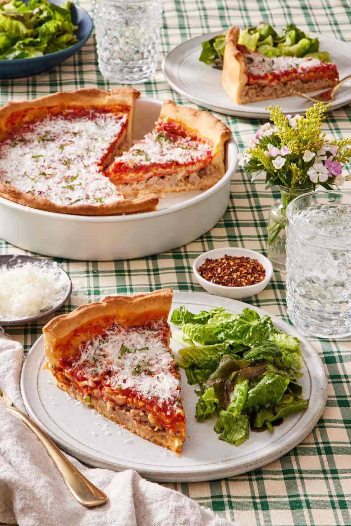 Deep Dish Pizza - Preppy Kitchen